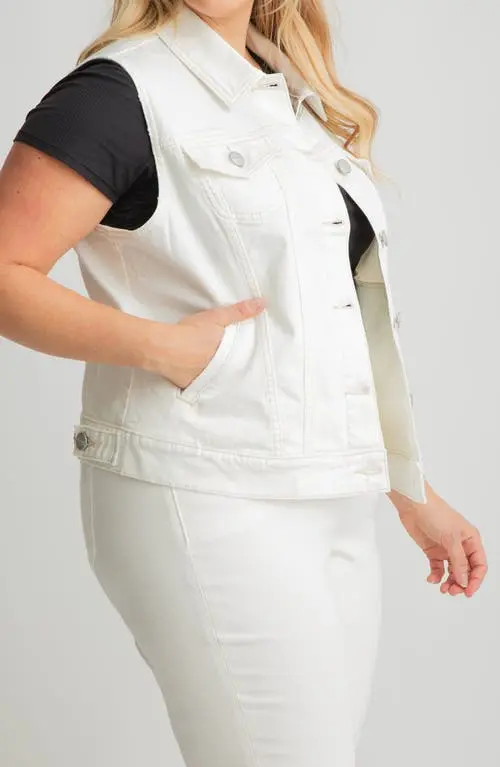 SLINK JEANS Denim Vest - Cream