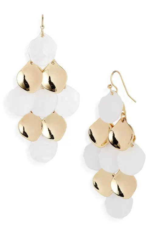 Nordstrom Chandelier Drop Earrings - Ivory- Gold