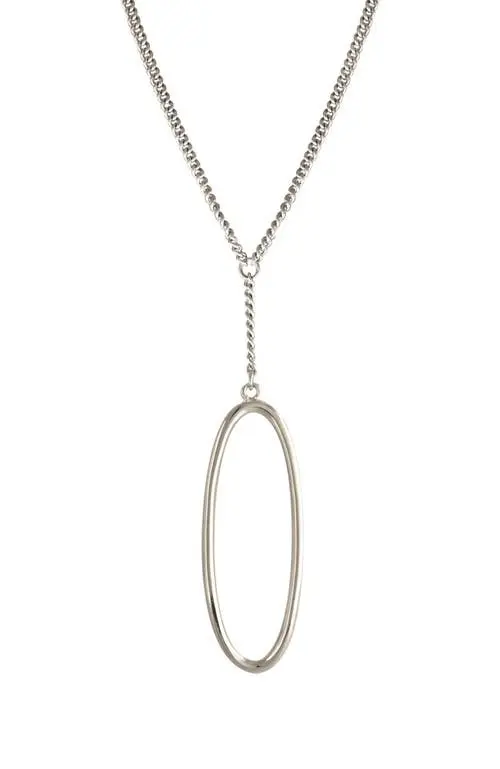CXC Pendant Chain Necklace - Silver