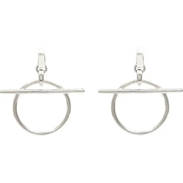 CXC Origins Slim Drop Earrings - Silver