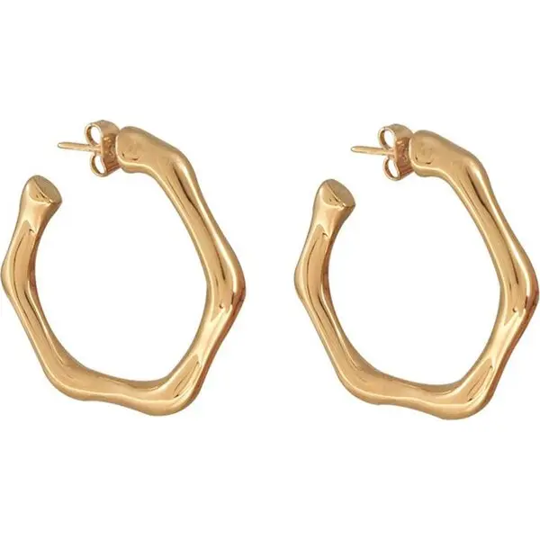 CXC Bambú Hoop Earrings - Gold