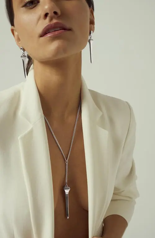 CXC Diamond Nail Pendant Necklace