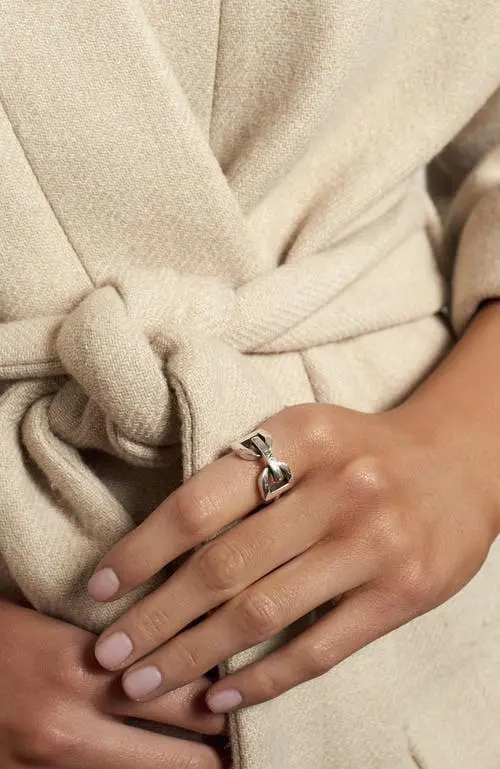 CXC Dc Stirrup Ring - Silver
