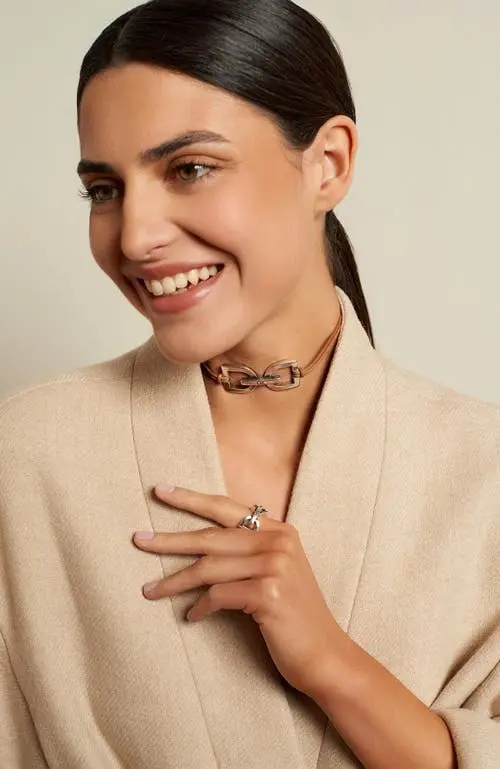 CXC Dc Stirrup Ring - Silver
