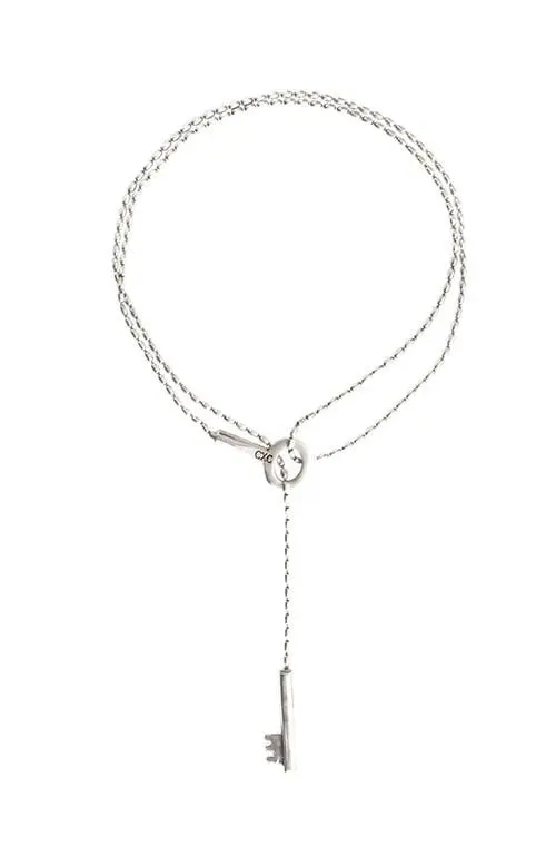 CXC Key Sliding Necklace - Silver