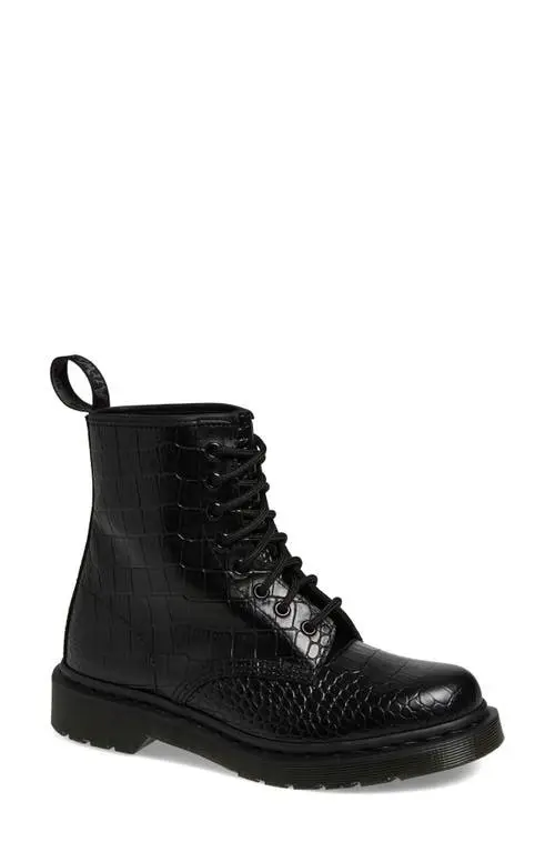Dr. Martens 1460 Croc Embossed Combat Boot
