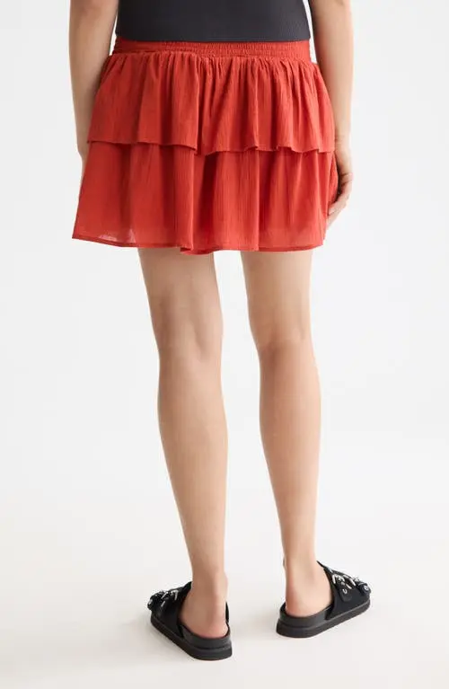 Scotch & Soda Crinkle Gauze Tiered Mini Skirt