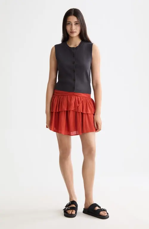 Scotch & Soda Crinkle Gauze Tiered Mini Skirt