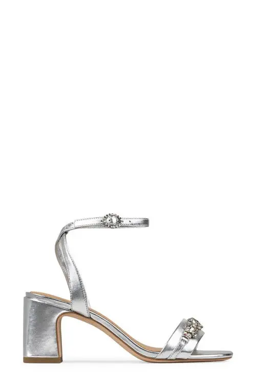 DONALD PLINER Crystal Ankle Strap Sandal - Silver