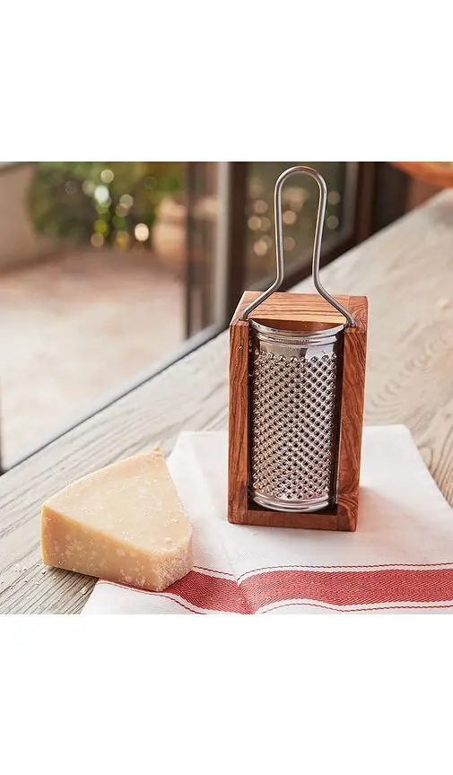 VERVE CULTURE Olivewood Parmesan Cheese Box Grater