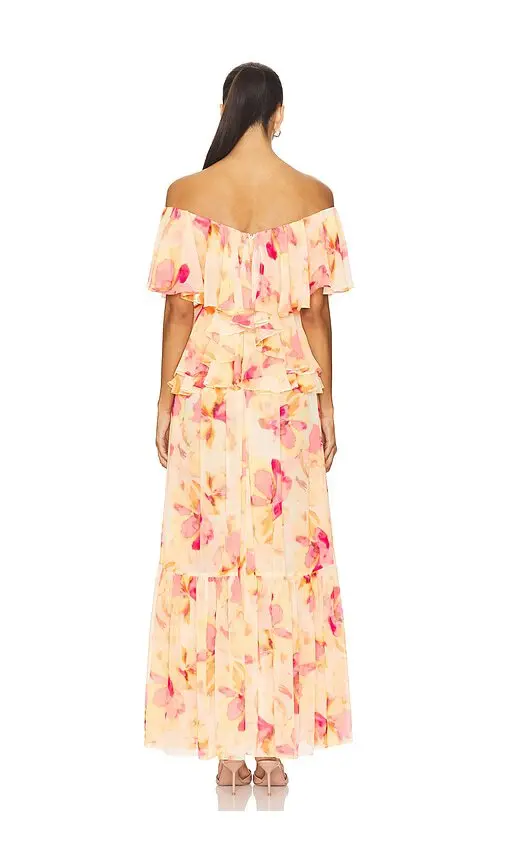 Misa Heart Floral Maxi Dress