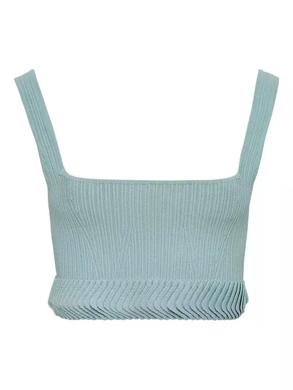 Alexis Ribbed Pleated Top