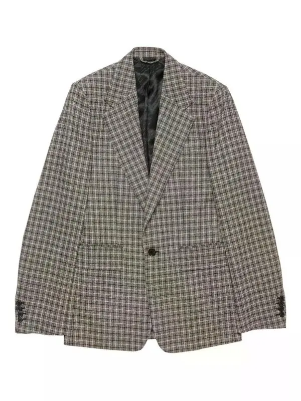 Acne Studios Checked Wool Blazer - Brown