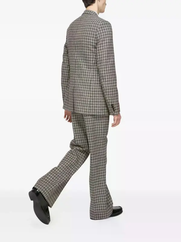 Acne Studios Checked Wool Blazer - Brown