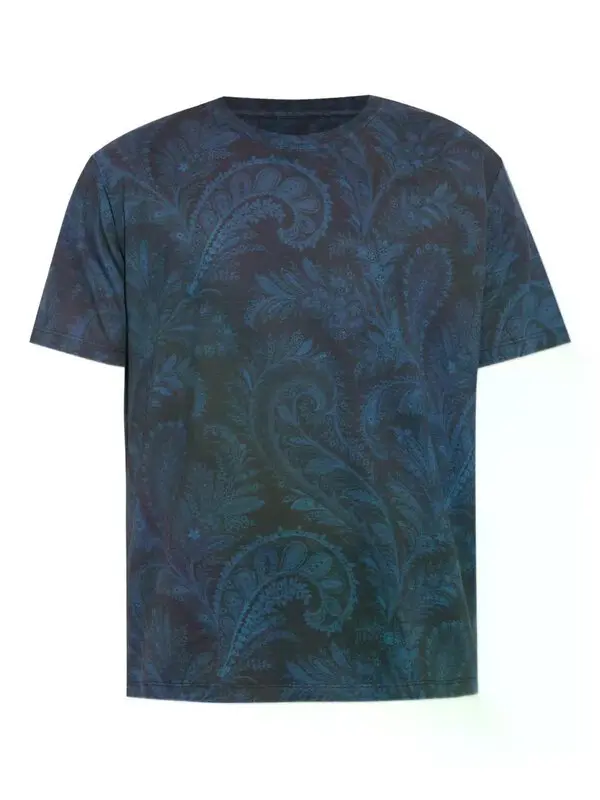 Etro Paisley Print T-shirt - Blue