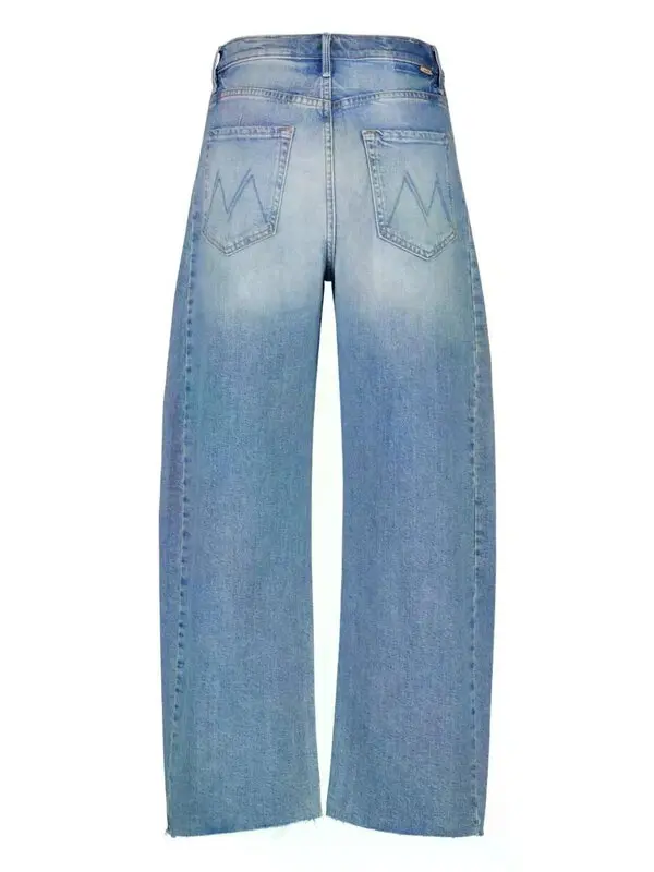 MOTHER The Half Pipe Ankle Frayed Jeans - Blue