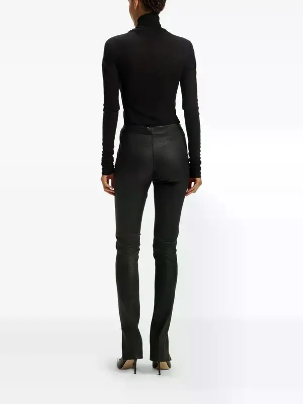 BOSS Split-hem Leather Trousers