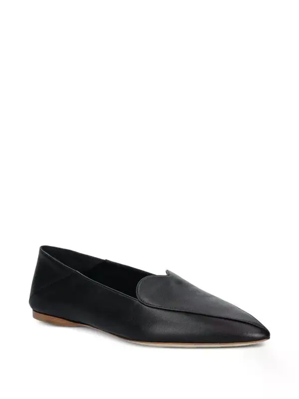 Fiorucci Heart Pointed-toe Leather Loafers