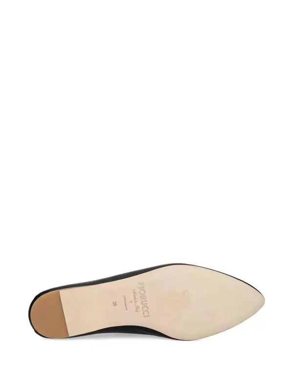 Fiorucci Heart Pointed-toe Leather Loafers