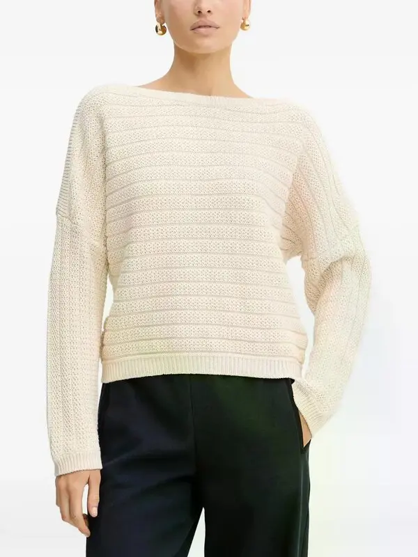BOSS Ribbed Boat-neck Sweater