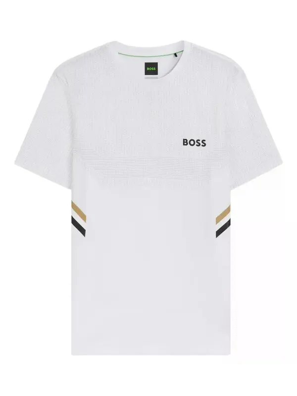 BOSS Stripe-embellished T-shirt - White