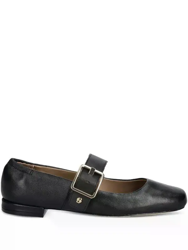 BOSS Square-toe Buckle Flats