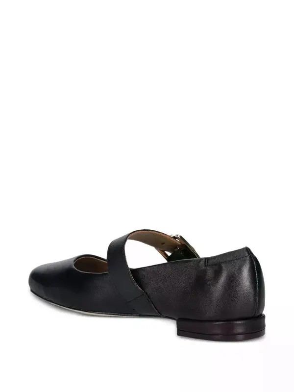BOSS Square-toe Buckle Flats