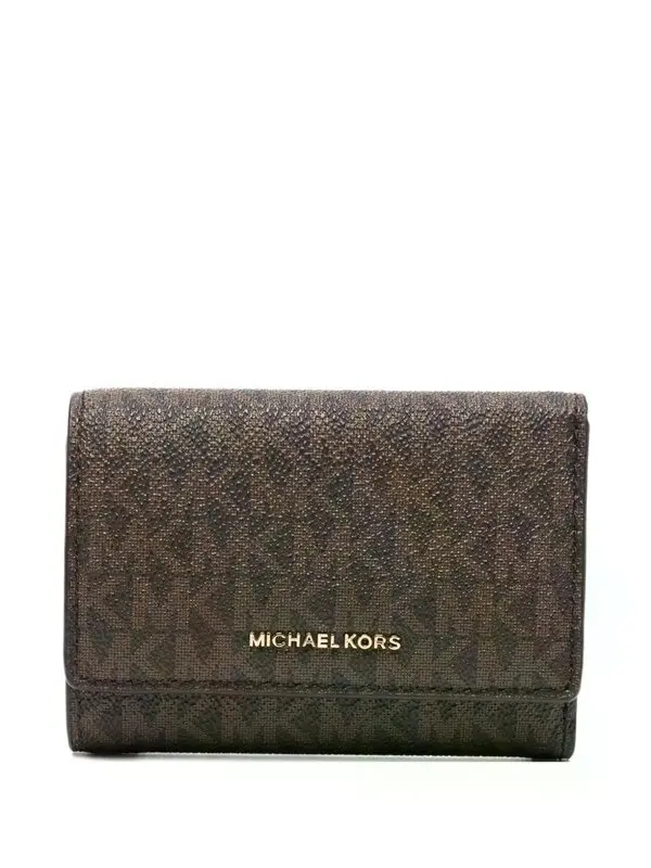Michael Kors Medium Bryant Signature Logo Wallet - Brown