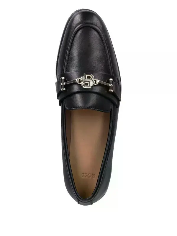 BOSS Logo-plaque Leather Loafers