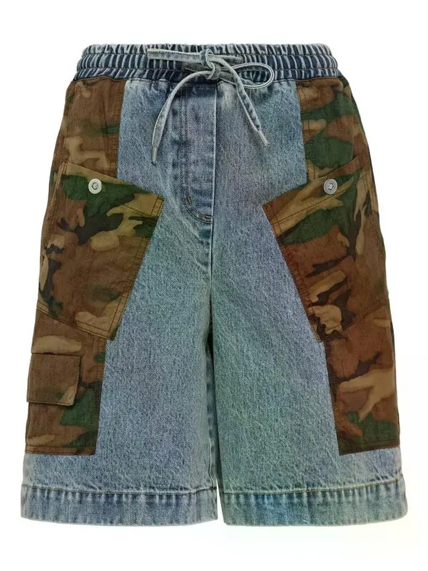 3.1 Phillip Lim Camouflage-panel Denim Shorts