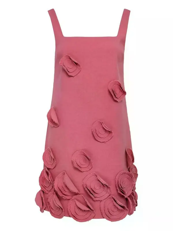 ALEXIA Rose-embellished Shift Dress - Pink