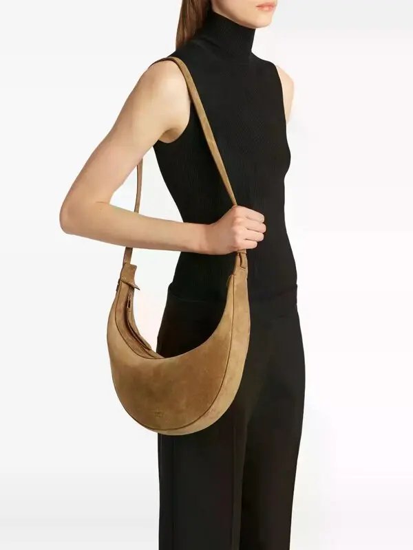Khaite Augustina Crescent Shoulder Bag - Neutrals