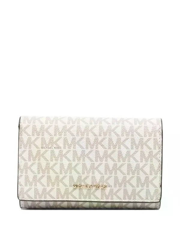 Michael Kors Logo Lettering Long Wallet - White