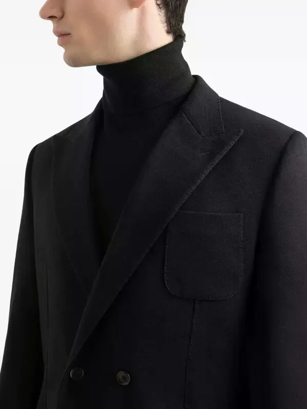 Dolce & Gabbana Double-breasted Silk Blazer - Blue