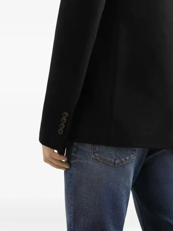 Dolce & Gabbana Double-breasted Silk Blazer - Blue