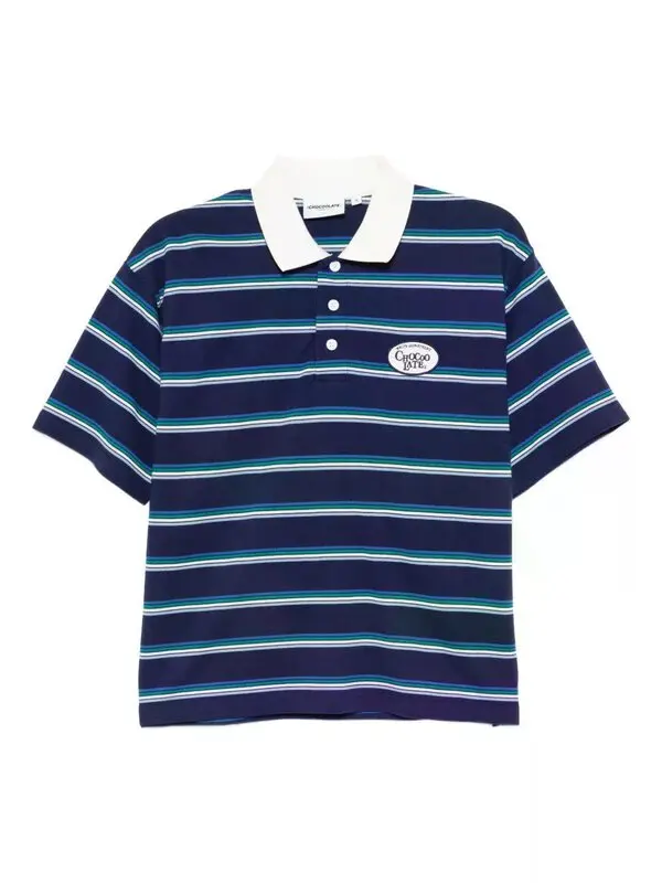 CHOCOOLATE Striped Polo Shirt