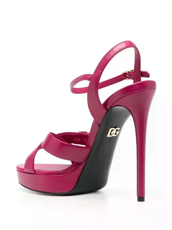 Dolce & Gabbana Logo-plaque Leather Sandals