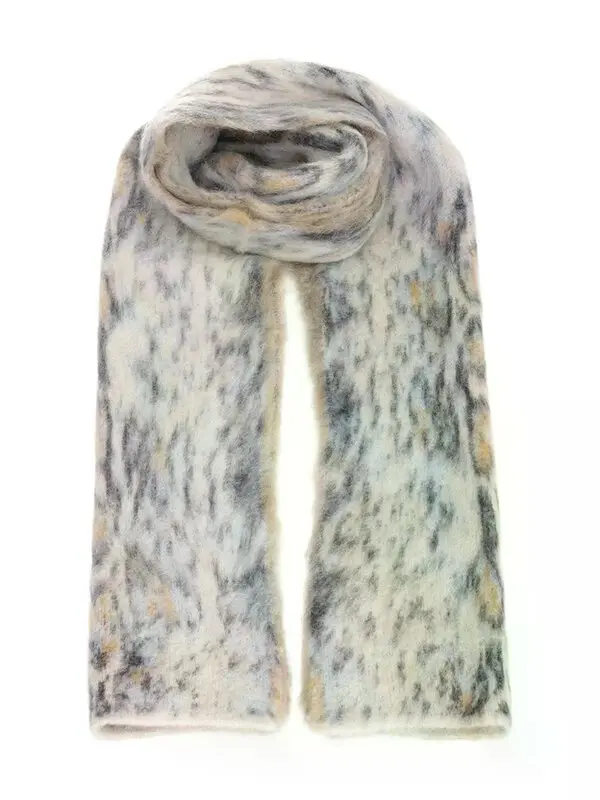 FORTE_FORTE Mottled-pattern Scarf - Neutrals
