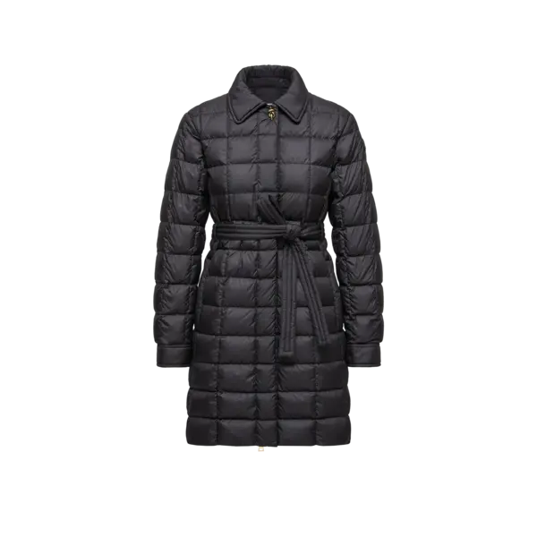 Moncler Gresillon Belted Long Down Jacket