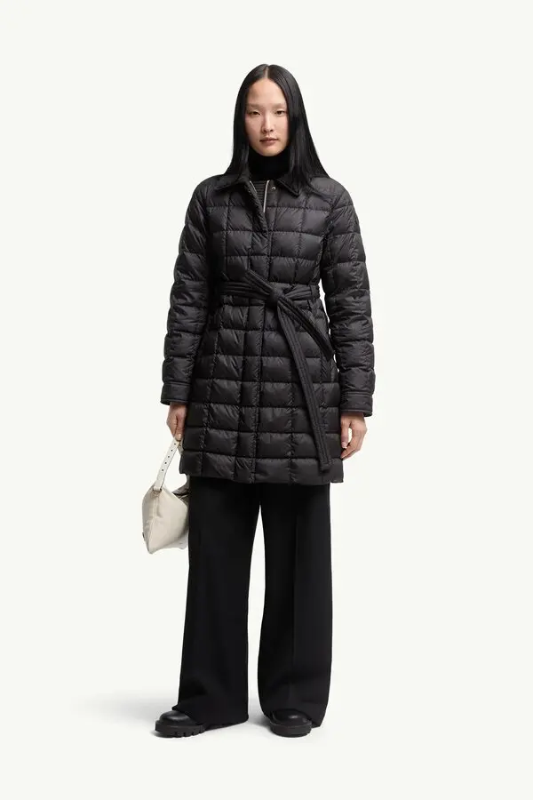 Moncler Gresillon Belted Long Down Jacket