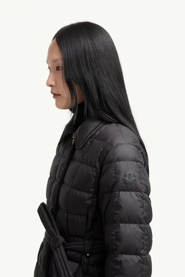 Moncler Gresillon Belted Long Down Jacket