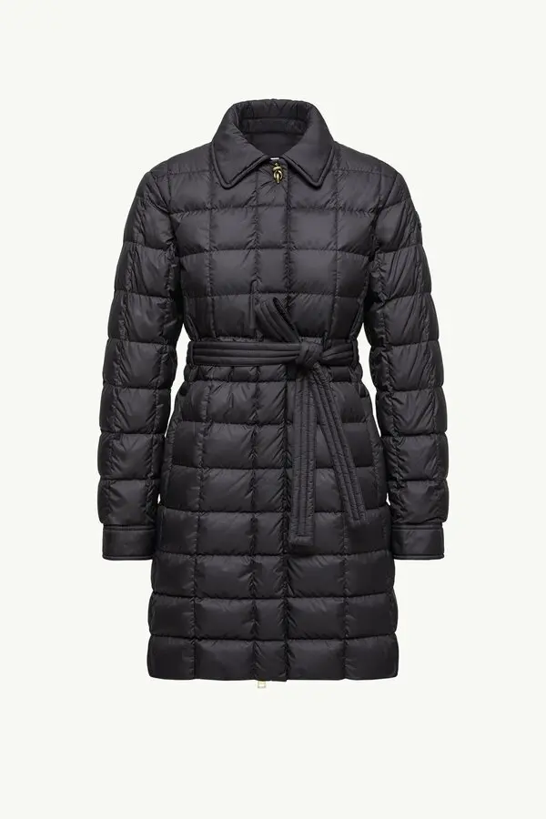 Moncler Gresillon Belted Long Down Jacket