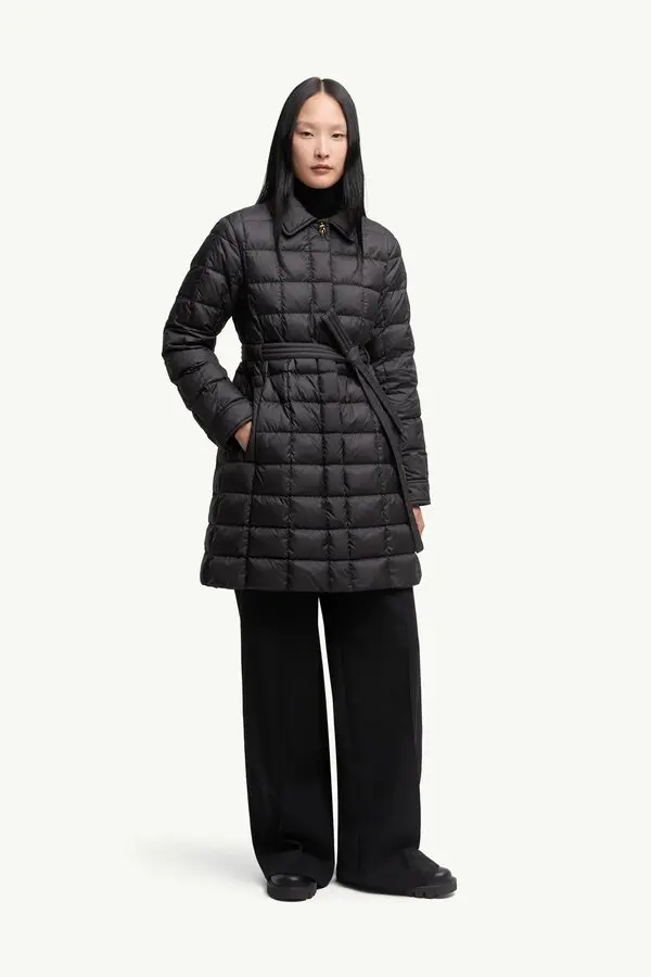 Moncler Gresillon Belted Long Down Jacket