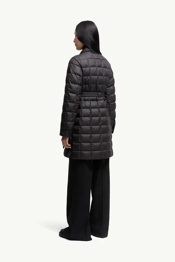 Moncler Gresillon Belted Long Down Jacket