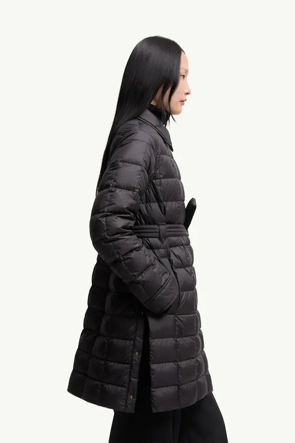 Moncler Gresillon Belted Long Down Jacket