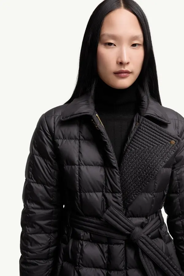 Moncler Gresillon Belted Long Down Jacket