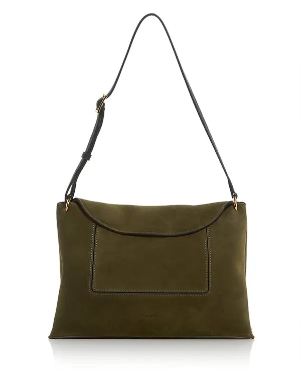 WANDLER Penelope Leather Slouch Bag - Olive