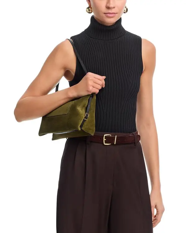 WANDLER Penelope Leather Slouch Bag - Olive