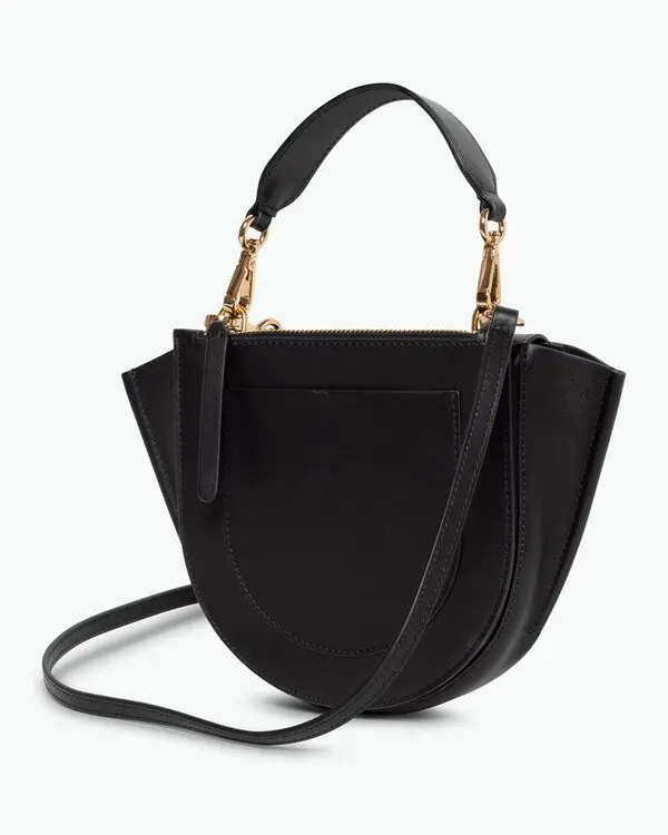 WANDLER Hortensia Mini Leather Bag - Black