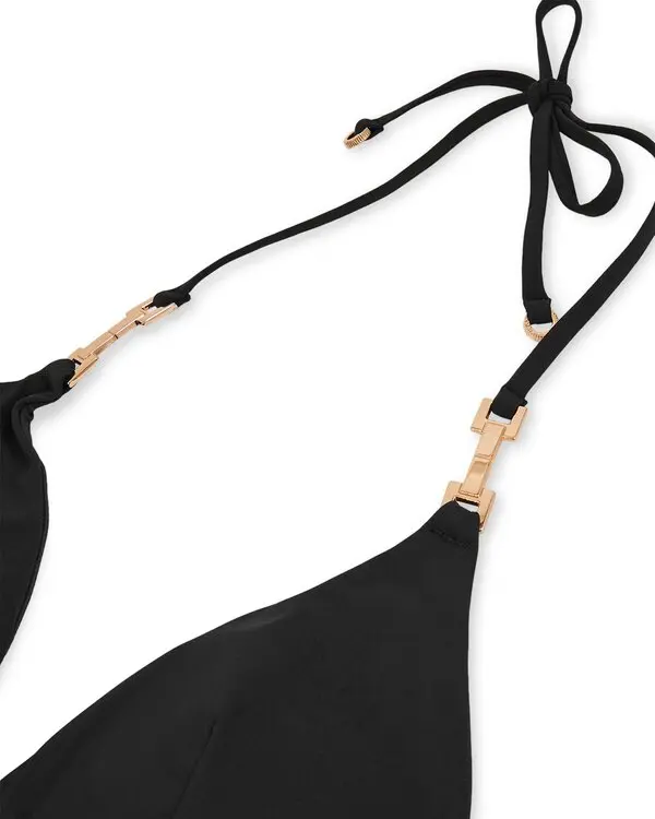 REISS Riah Fixed Triangle Bikini Top - Black